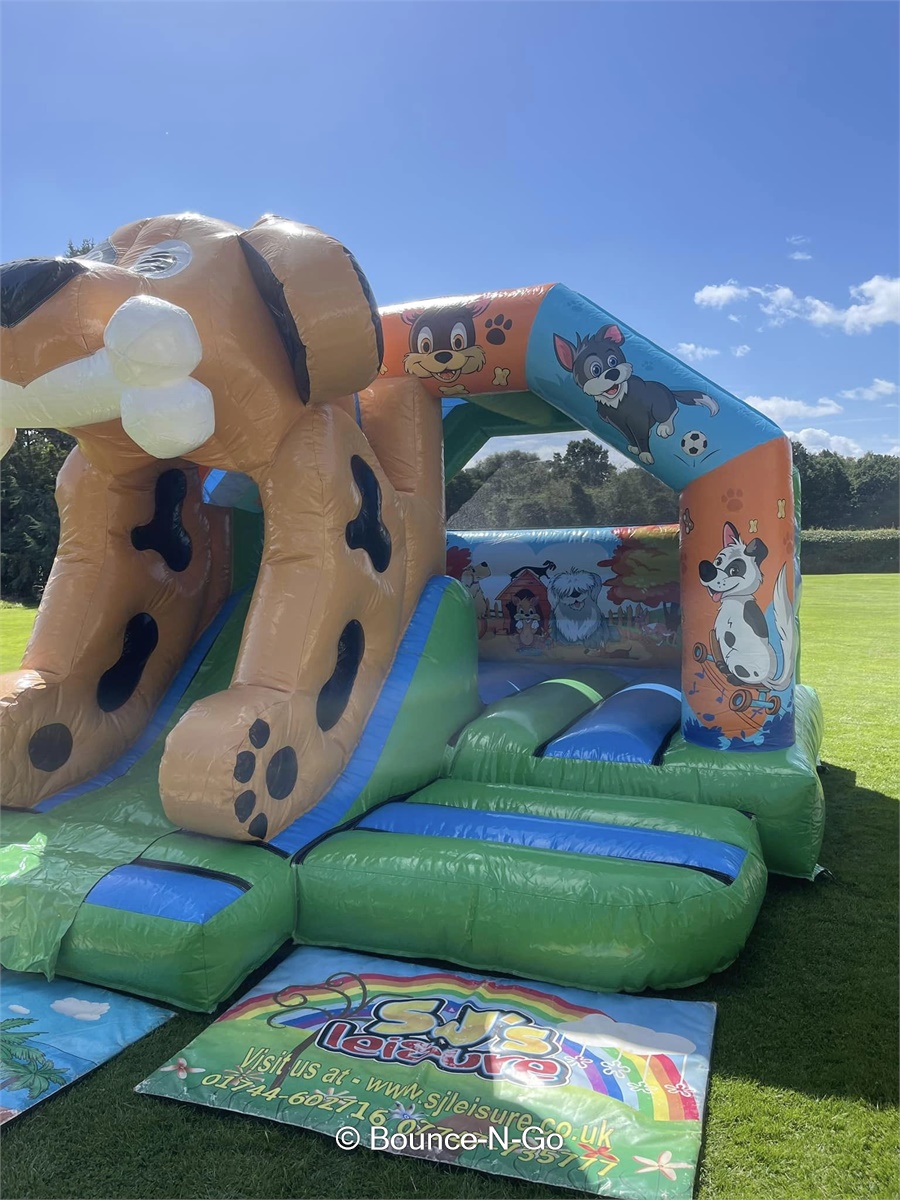 Dog Bouncy Castle & Front Slide Combo - Bouncy Castle Hire Wigan ...