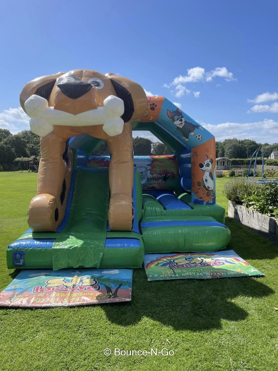 Dog Bouncy Castle & Front Slide Combo - Bouncy Castle Hire Wigan ...