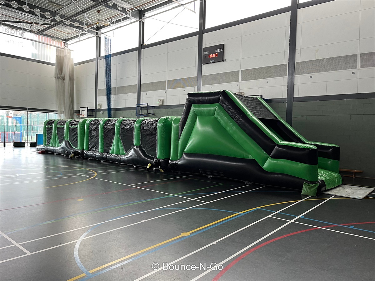Green & Black Adrenaline Obstacle Course - Bouncy Castle Hire Wigan ...