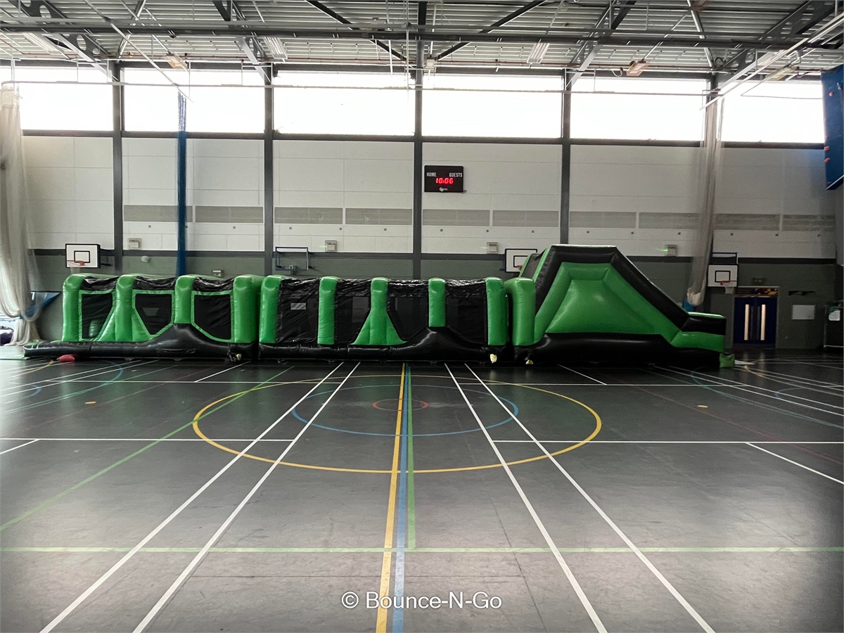 Green & Black Adrenaline Obstacle Course - Bouncy Castle Hire Wigan ...